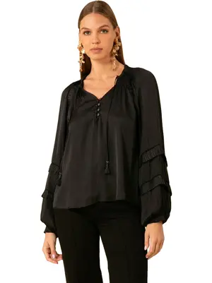 Hale Bob Hale Bob Demi Solid Top Black