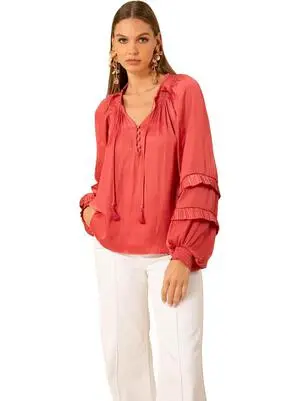 Hale Bob Hale Bob Demi Solid Top Pink