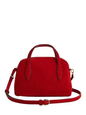 Madewell Suede Crossbody Bag - Bandana Red