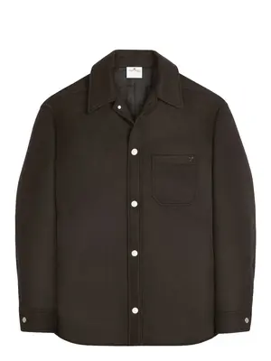 COURREGES Wool Blend Overshirt - Brown