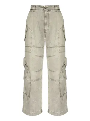 Versace Wide-leg Cargo Jeans - Grey