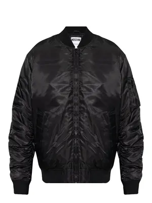 Moschino Zip-up Padded Bomber Jacket - Black