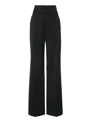 Hugo High-waisted Flared-leg Trousers - Black