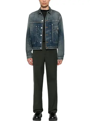 Givenchy Distressed Denim Jacket - Blue