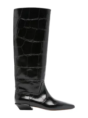 Paris Texas Leather Boots - Black