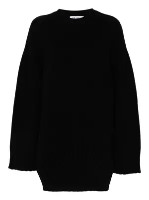 Attico Knitted Sweater Dress - Black