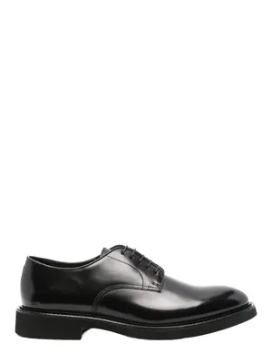 DOUCAL'S Leather Derby Shoes - Black