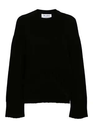 Attico Ribbed-knit Sweater - Black