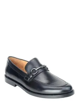 WARFIELD & GRAND Darren Apron Toe Bit Loafer - Black