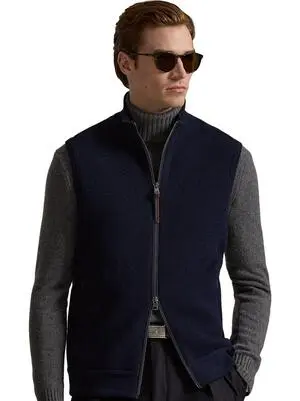 Ralph Lauren Full-zip Sweater Vest - Navy Combo