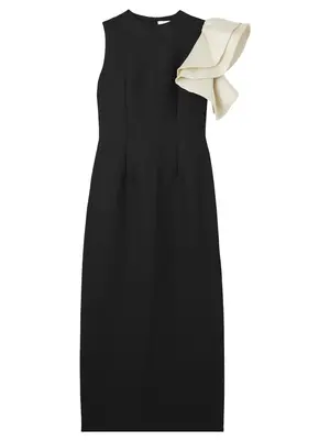 DESTREE Franz Asymmetric Midi Dress - Black