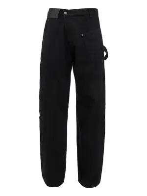 JW Anderson Logo-embroidered Loose Jeans - Black