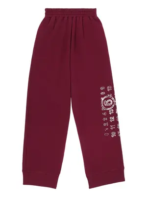 MAISON MARGIELA Signature Numbers Motif Sweatpants - Red