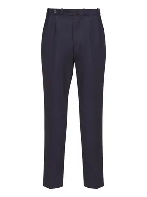 MAISON MARGIELA Virgin-wool Cropped Trousers - Blue