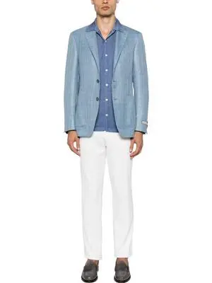Canali Interwoven Blazer - Blue