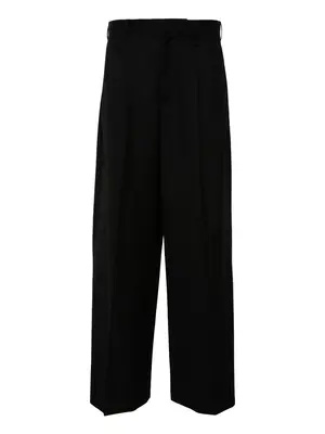 Simone Rocha Pleated Wide-leg Trousers - Black