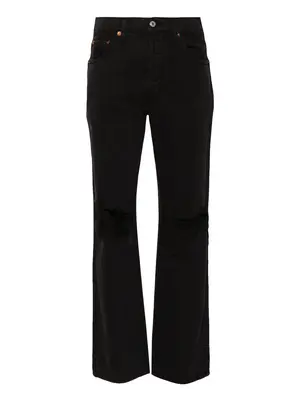 RE/DONE High-waisted Flared-leg Jeans - Black