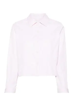 Thom Browne Striped Cropped Shirt - Pink