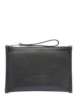LANCEL Jour De Leather Wristlet Clutch - Black
