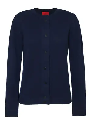 Cashmere In Love Faye Fine-knit Cardigan - Blue