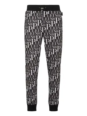 Philipp Plein All-over Logo-print Track Pants - Black