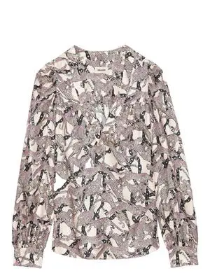Zadig&Voltaire Telia Wild Chains Silk Blouse - Neutrals