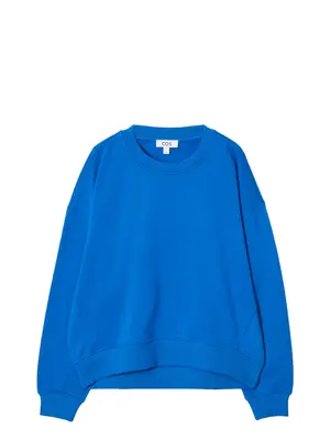 Cos Classic Crew-neck Sweatshirt Blue