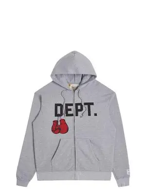GALLERY DEPT. Boxing Merch Zip Hoodie Heather Grey