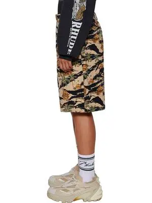 Amiri Repeat Palm Skater Shorts - Mojave Desert