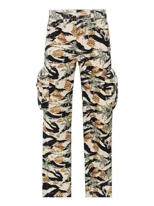 Amiri Repeat Palm Baggy M65 Cargo Pants - Green