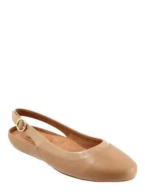 Softwalk Sheffield Slingback Flat - Beige