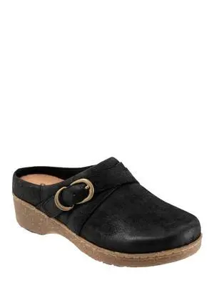 Softwalk Asmara Platform Mule - Black Suede