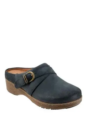 Softwalk Asmara Platform Mule - Smoke Suede