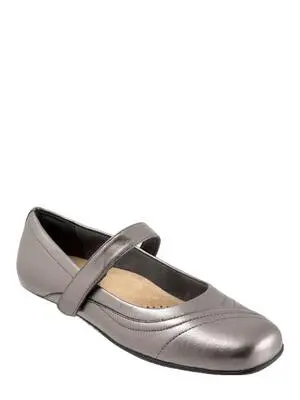 Trotters Sherese Mary Jane Flat - Pewter