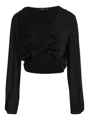 Maje Lapel Collar Shirt - Black