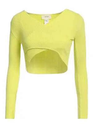 VICOLO Knit Solid Color Sweater - Green