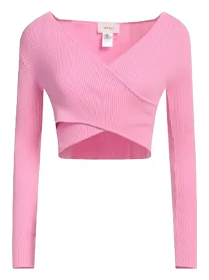 VICOLO Knit Solid Color Sweater - Pink