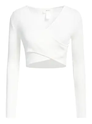 VICOLO Knit Solid Color Sweater - White