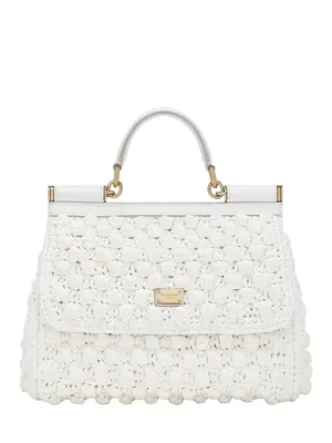 Dolce & Gabbana Large Sicily Handbag - White