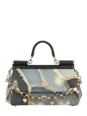 Dolce & Gabbana Medium Sicily Handbag - Blue