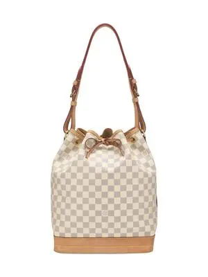 LOUIS VUITTON Damier Azur Noé Bucket Bag - White
