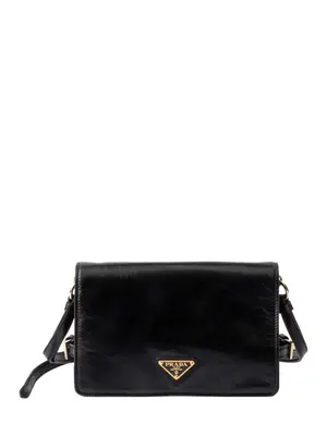 Prada Leather Shoulder Bag - Black