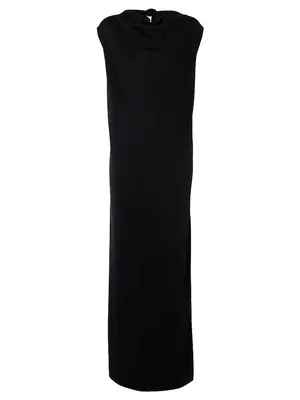JIL SANDER Tie-detail Midi Dress - Black