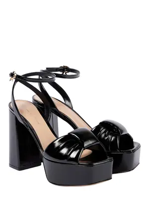 GIANVITO ROSSI Paradì Leather Platform Sandals - Black