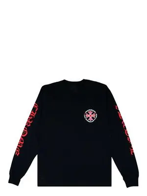 Chrome Hearts Made In Hollywood Plus Cross Long-sleeve T-shirt /red - Black