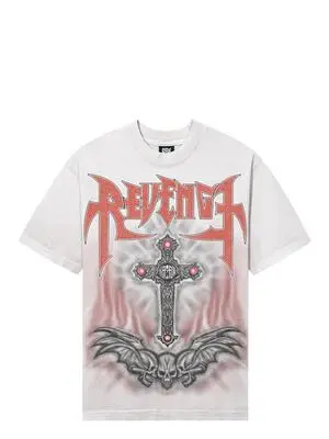 REVENGE Airbrush Metal Tee Shirt - Cement