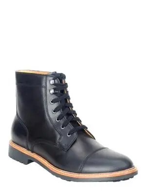 WARFIELD & GRAND Gresham Lugged Cap Toe Boot - Black