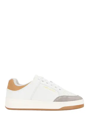 Saint Laurent Sl61 Sneaker - Blanc  Foggy  & Gold