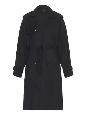 NILI LOTAN Kieran Trench Coat - Dark Navy