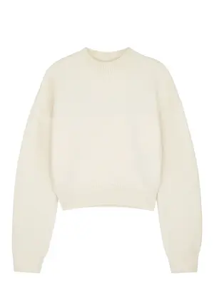 Jacquemus Le Maille Logo Alpaca-blend Jumper - Beige